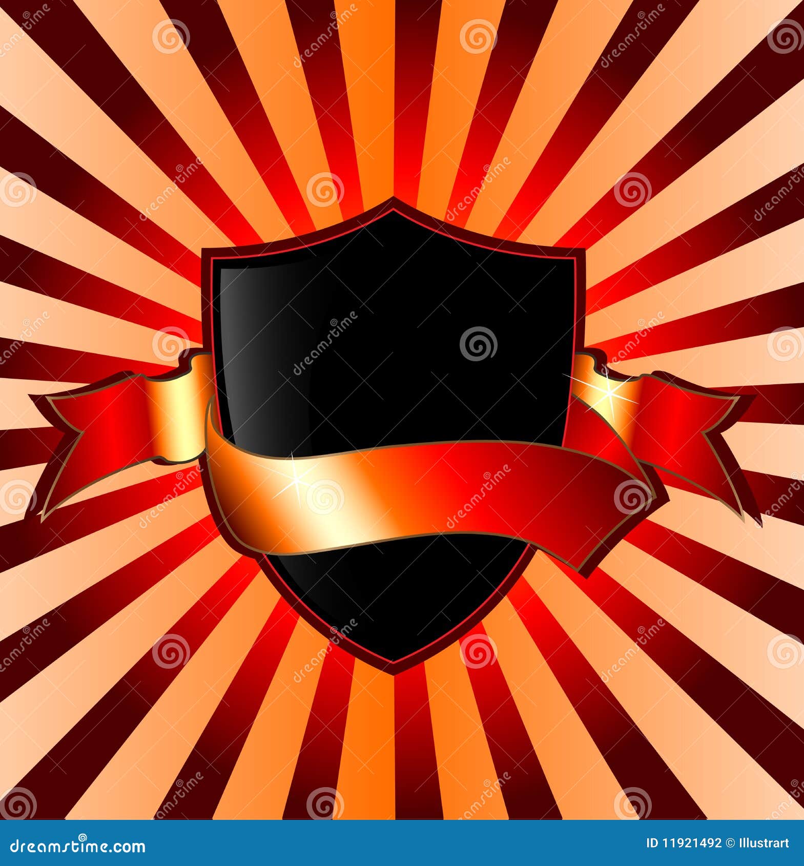 Shield banner stock vector. Illustration of banner, element - 11921492