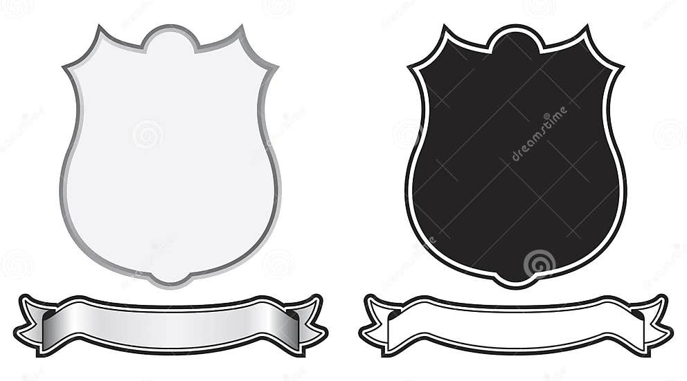 Shield with Banner stock vector. Illustration of coat, distinction - 608995