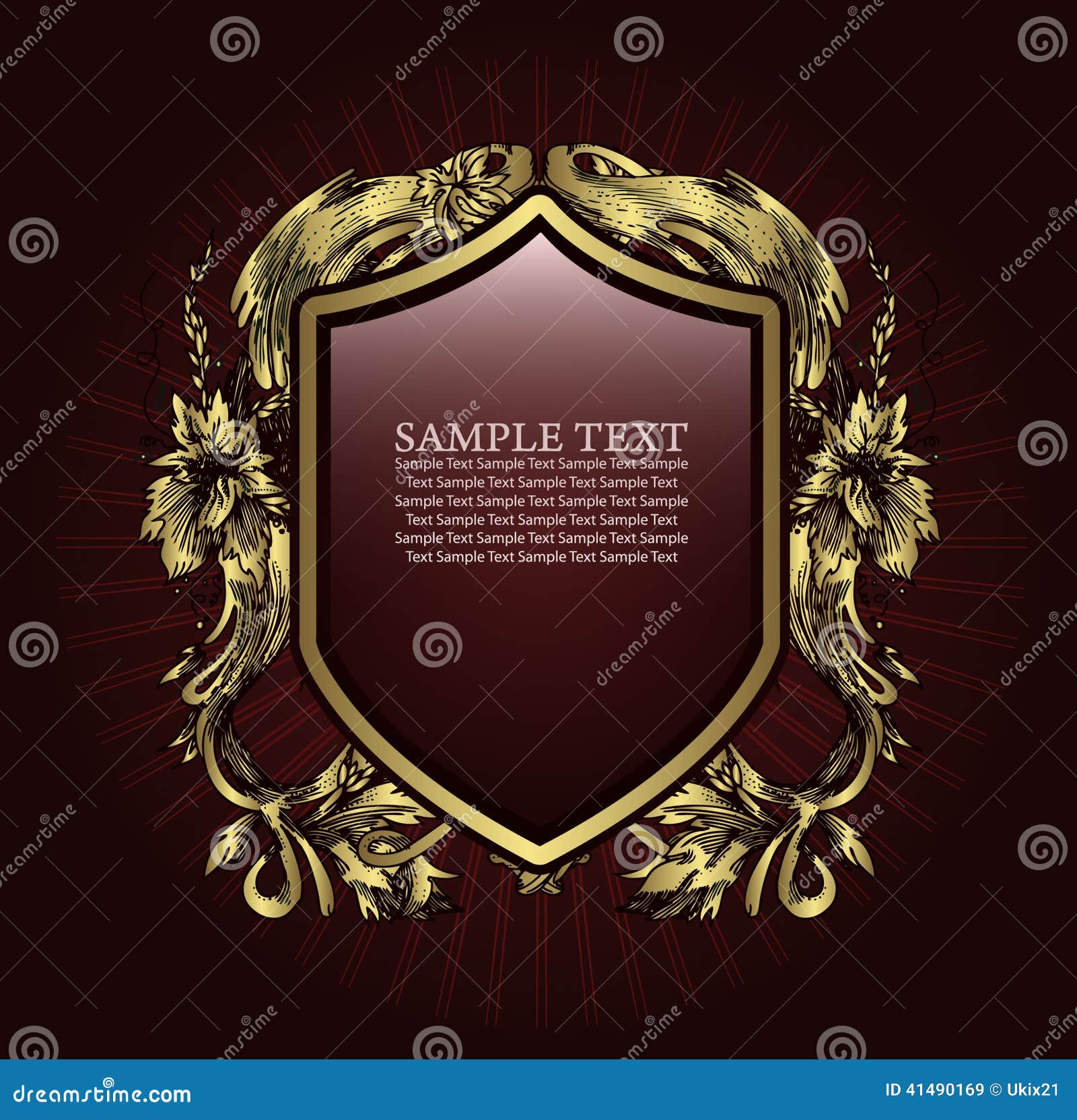 Shield Banner Vector stock vector. Illustration of decoration - 41490169