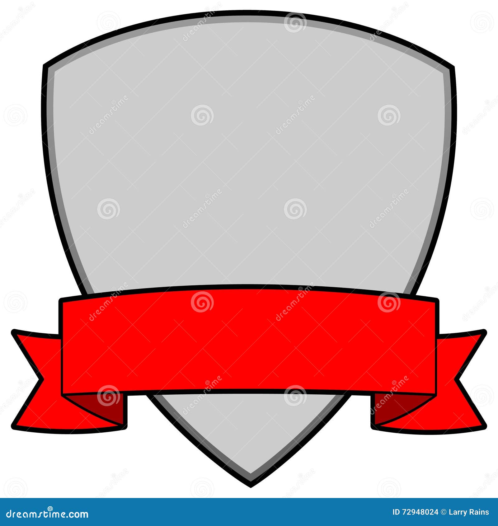 Shield and Banner stock vector. Illustration of design - 72948024