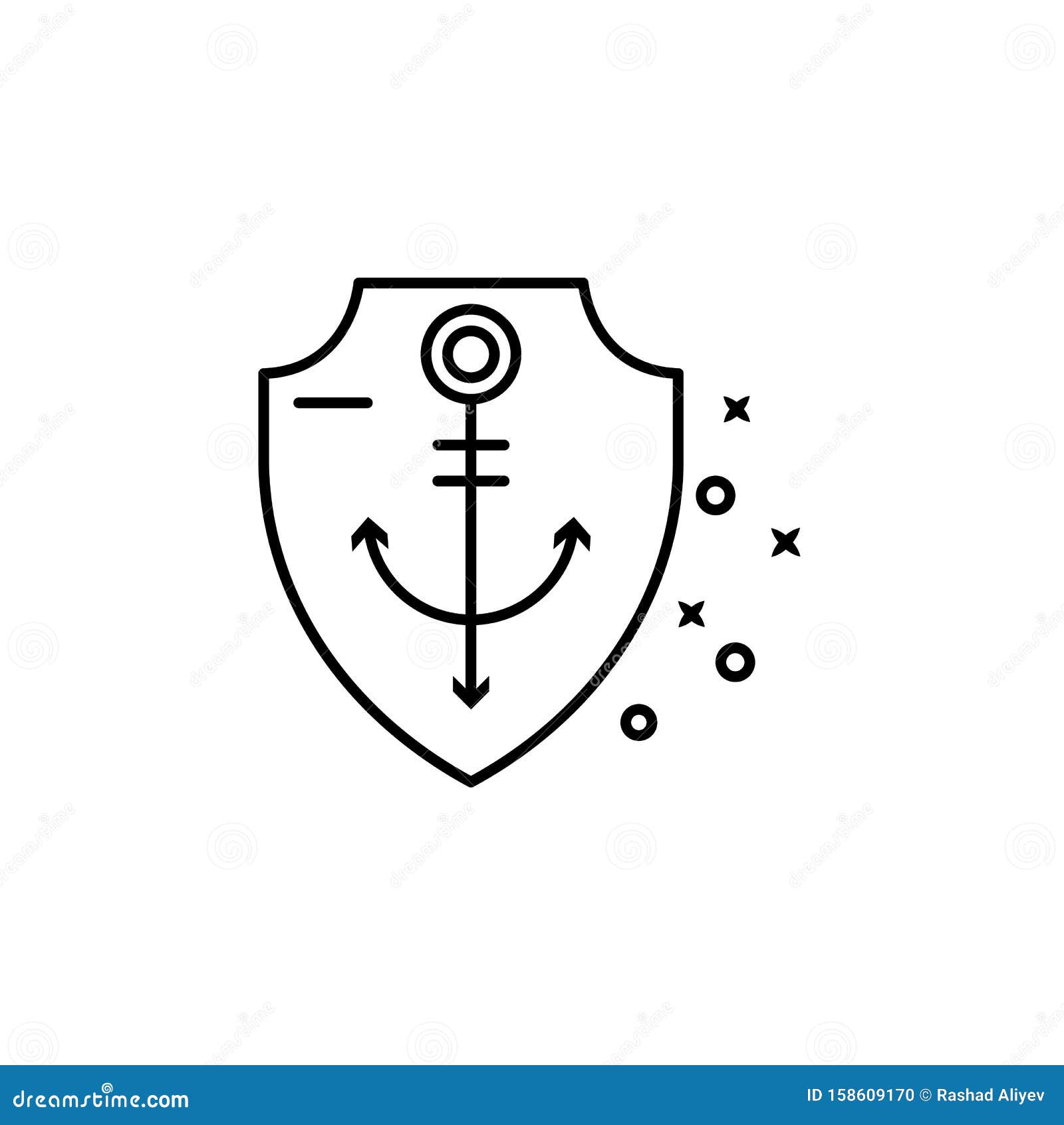 Shield Beach Hawaii Icon. Element of Hawaii Icon Stock Illustration ...