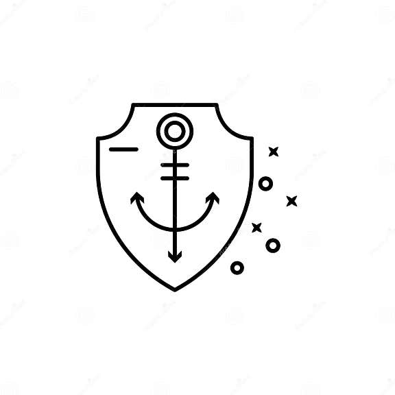 Shield Beach Hawaii Icon. Element of Hawaii Icon Stock Illustration ...