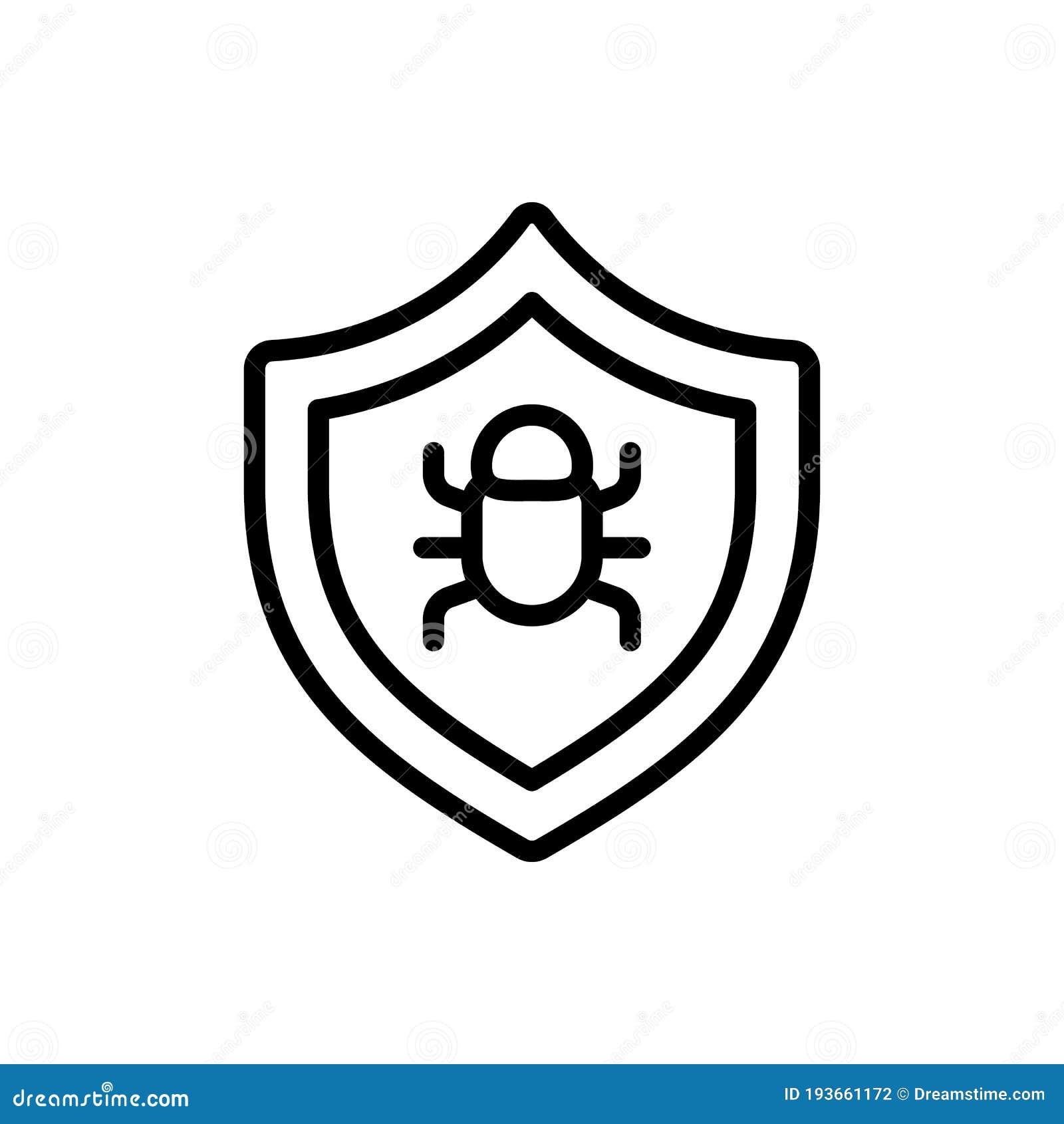 Shield Bug Cyber Attack Icon Simple Line Outline Vector Elements Of Hacks Icons For Ui And Ux