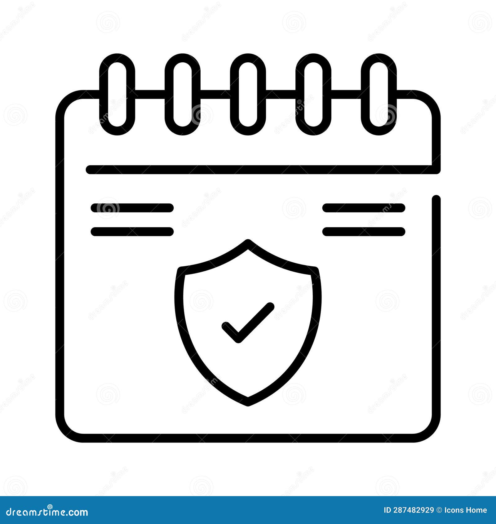 Shield on Calendar Showing Concept Icon of Insurance Validity ...