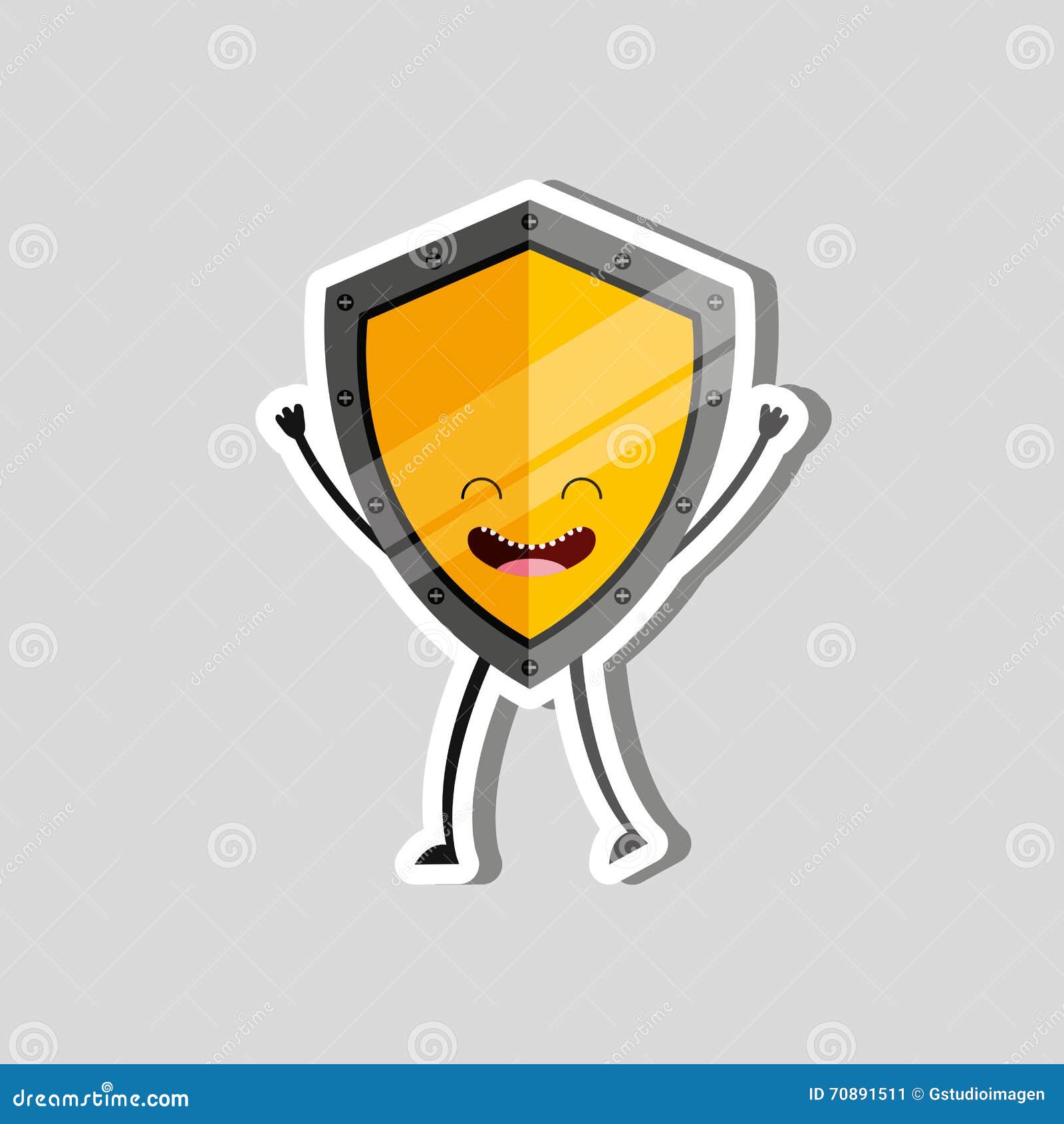 Shield character design stock illustration. Illustration of future ...