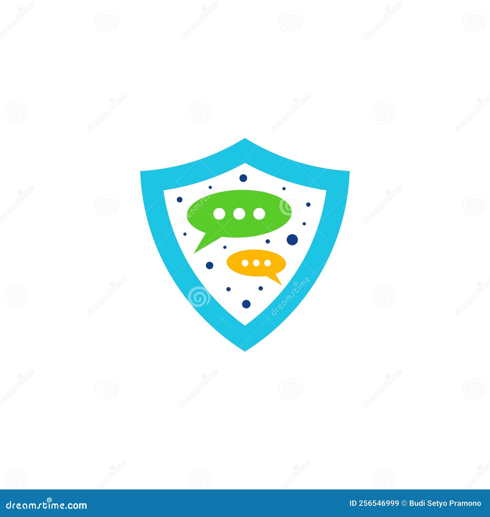Shield Chat Vector Logo Template. this Design Use Protection Symbol ...