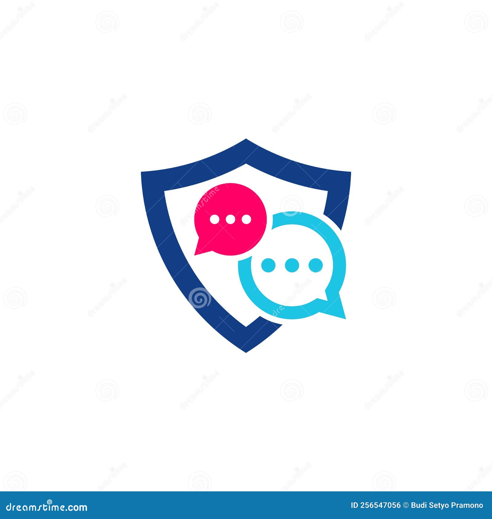 Shield Chat Vector Logo Template. this Design Use Protection Symbol ...