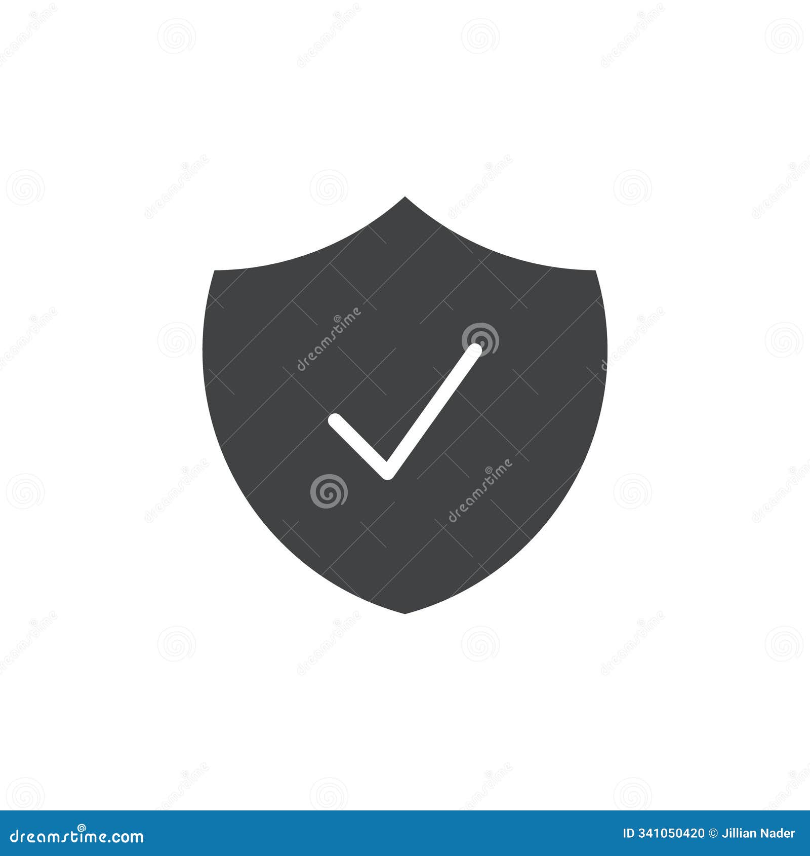 Shield Check Icon Flat and Simple Set Design Stock Vector ...