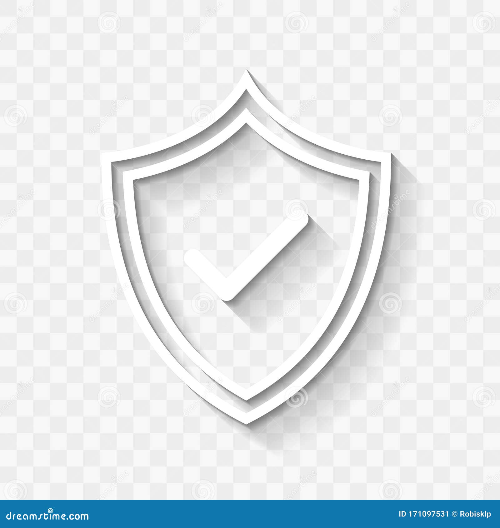 Shield And Check Mark Icon. Shield And Tick Icon Vector Illustration ...
