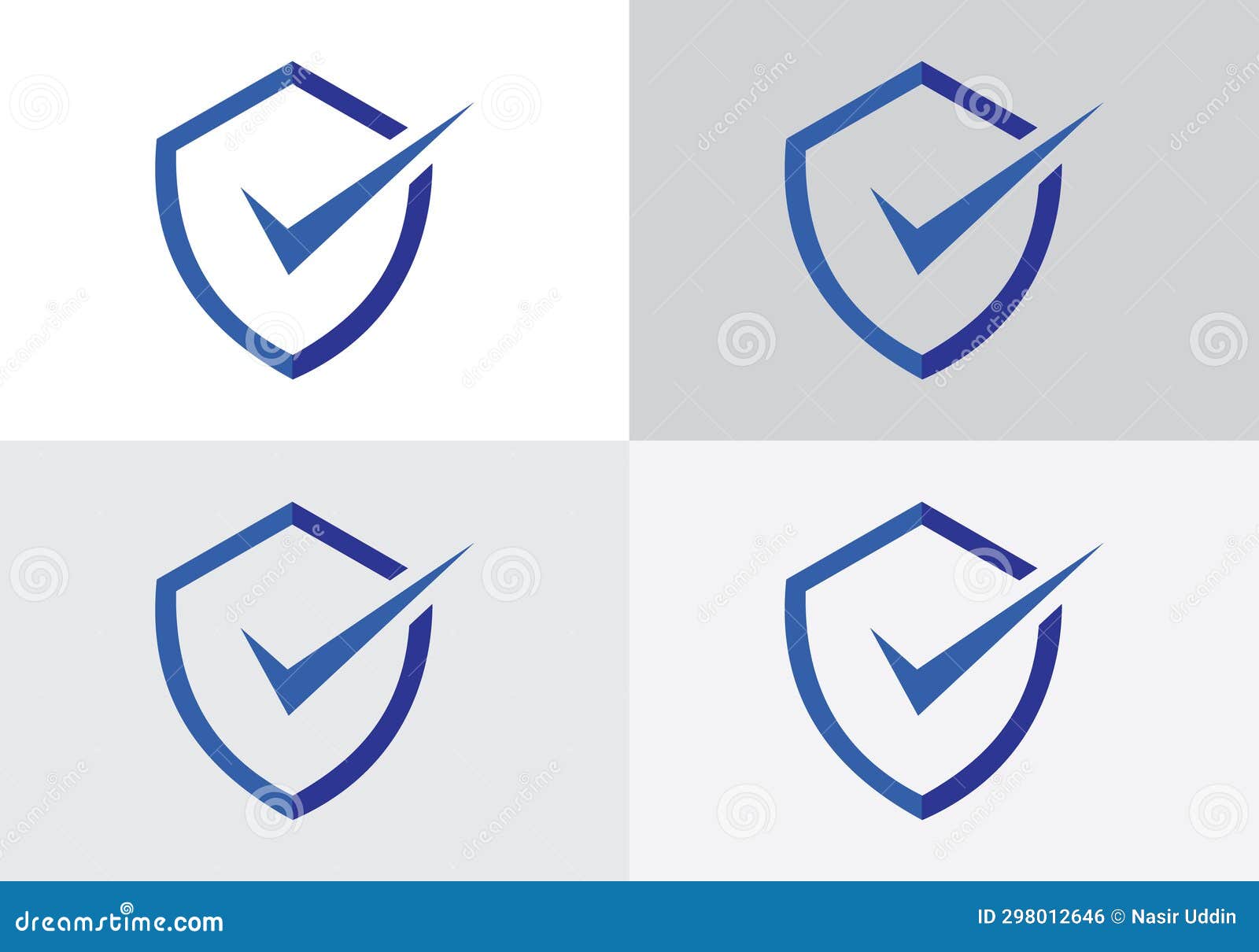 Shield Check Mark Icon Logo Design Vector Template. Security ...