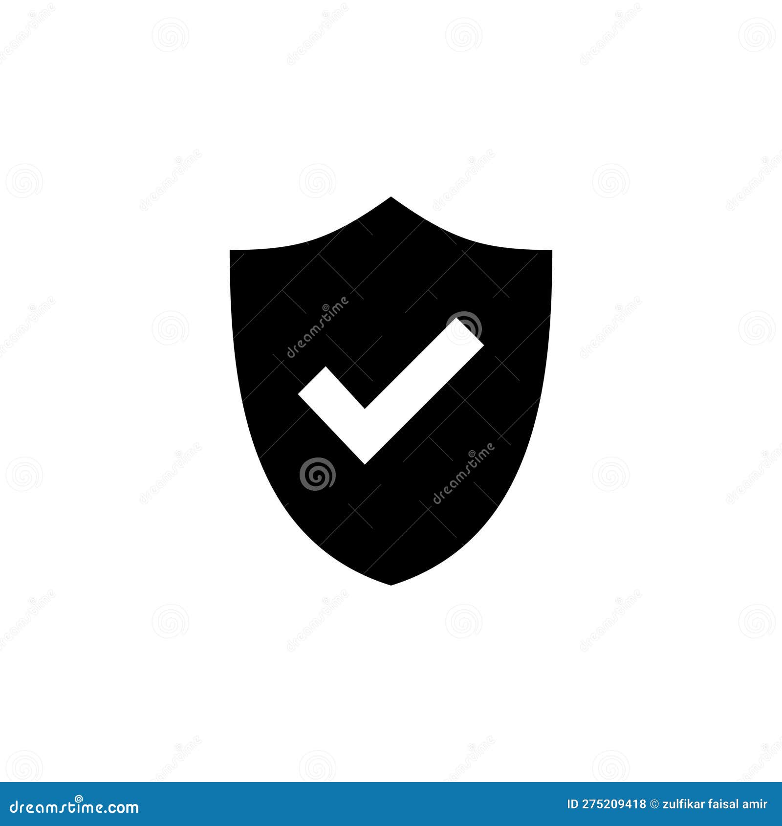 Shield Check Mark Icon . Protection Approve Sign. Safe Icon Vector ...