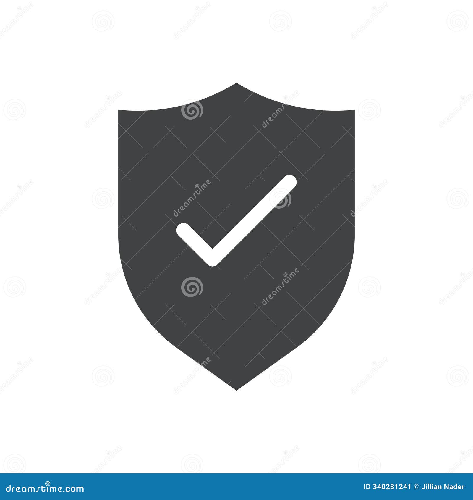 Shield with Check Mark Icon Simple Vector Symbol Stock Vector ...