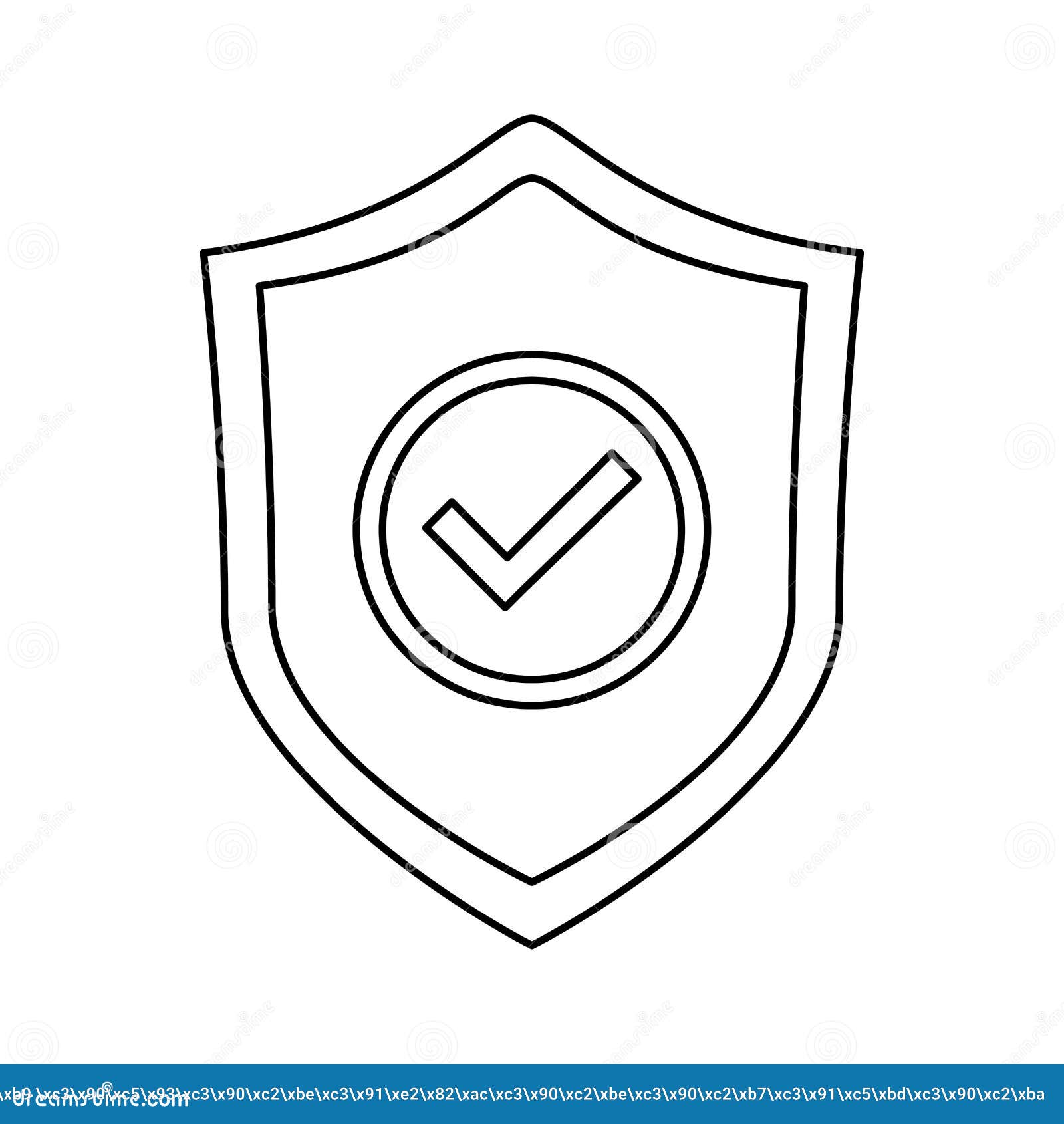 Shield Check Mark Icon Vector Illustration Stock Vector - Illustration ...