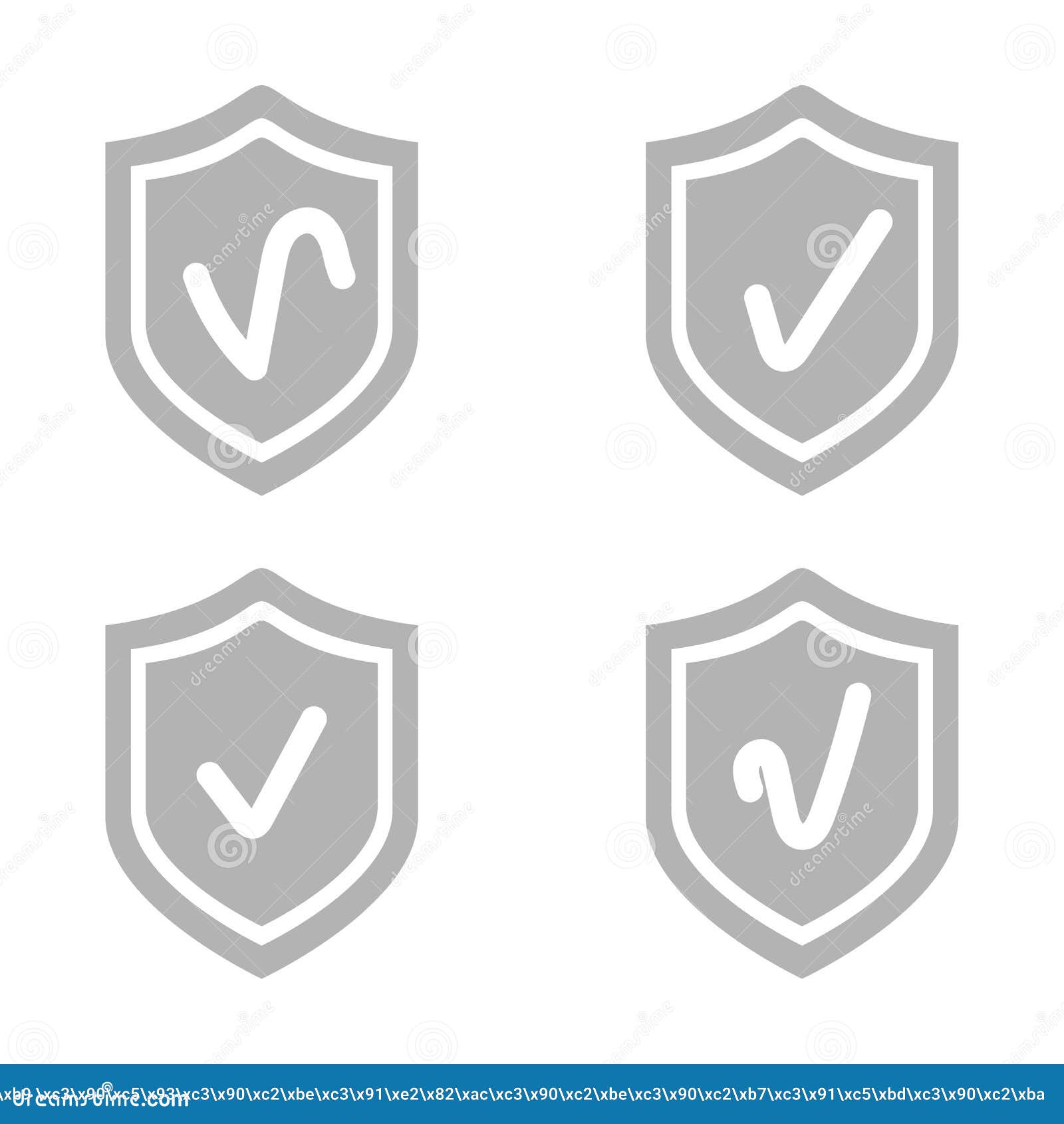 Shield Check Mark Icon Vector Illustration Stock Vector - Illustration ...