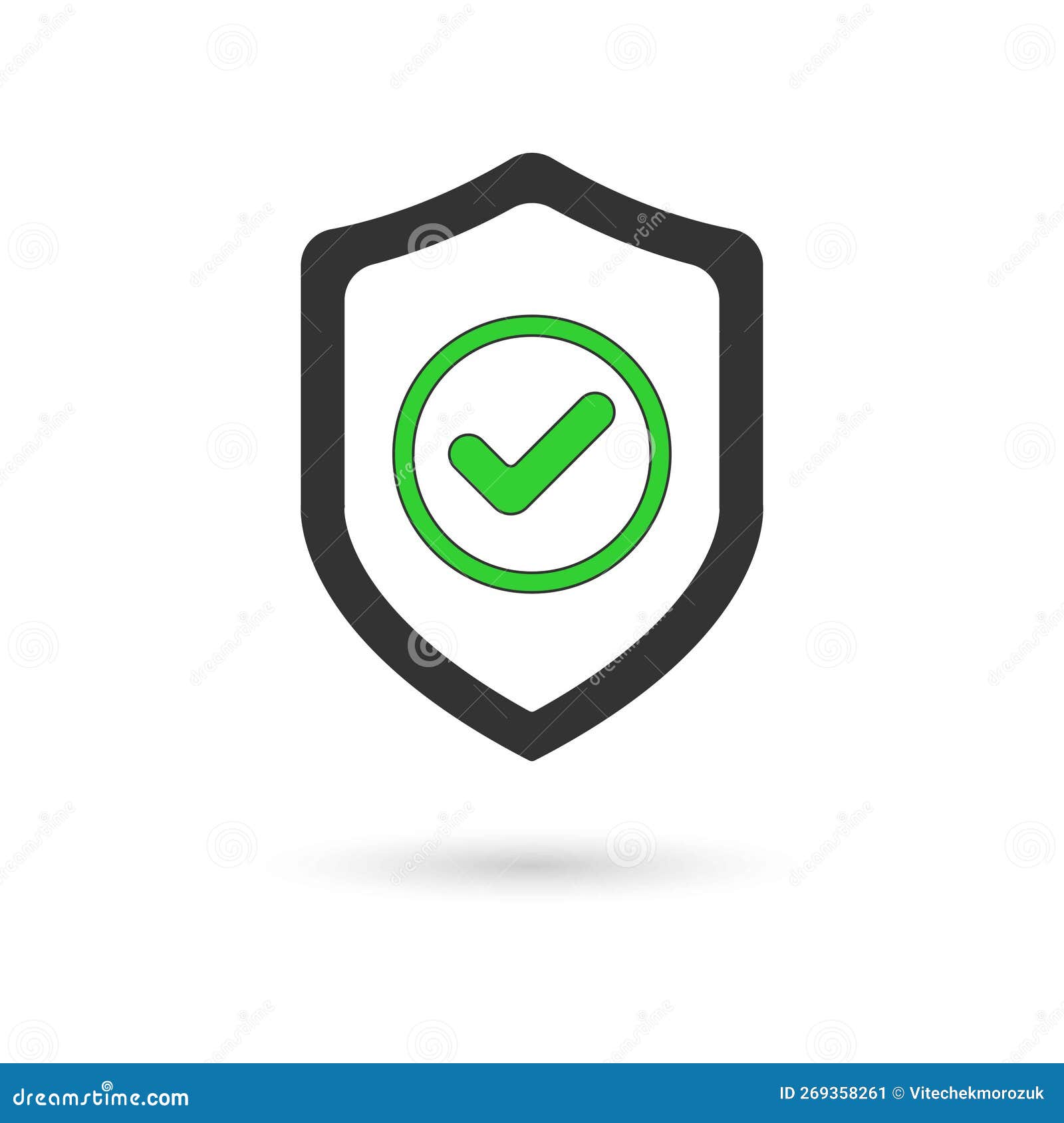 Shield Check Mark Icon Vector Illustration Stock Illustration ...