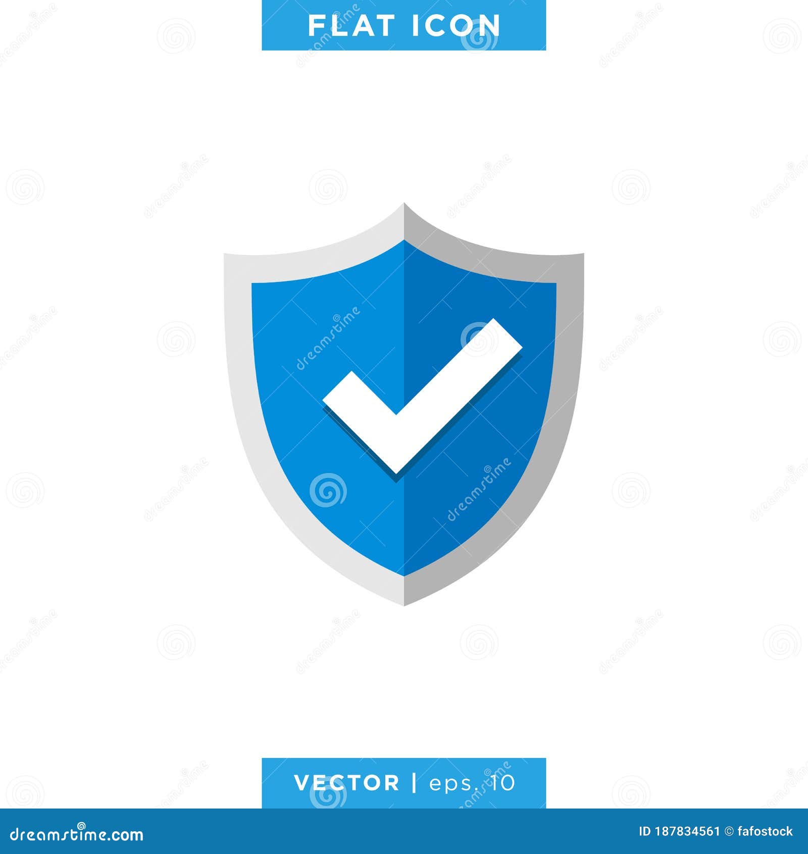 Shield with Check Mark Icon Vector Logo Design Template Stock Vector ...