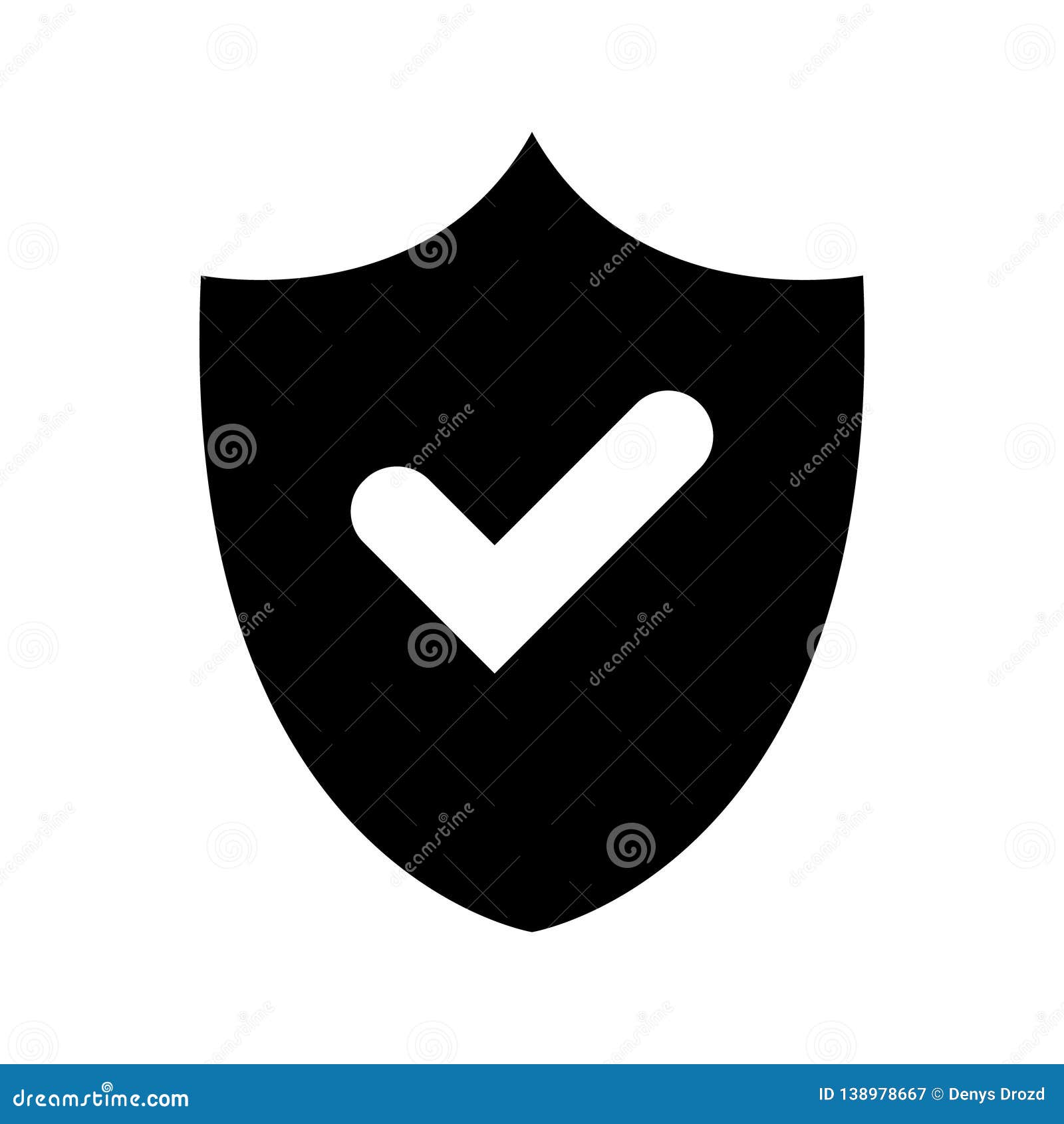 Shield and Check Mark Icon Vector Logo Illustration Stock Vector ...