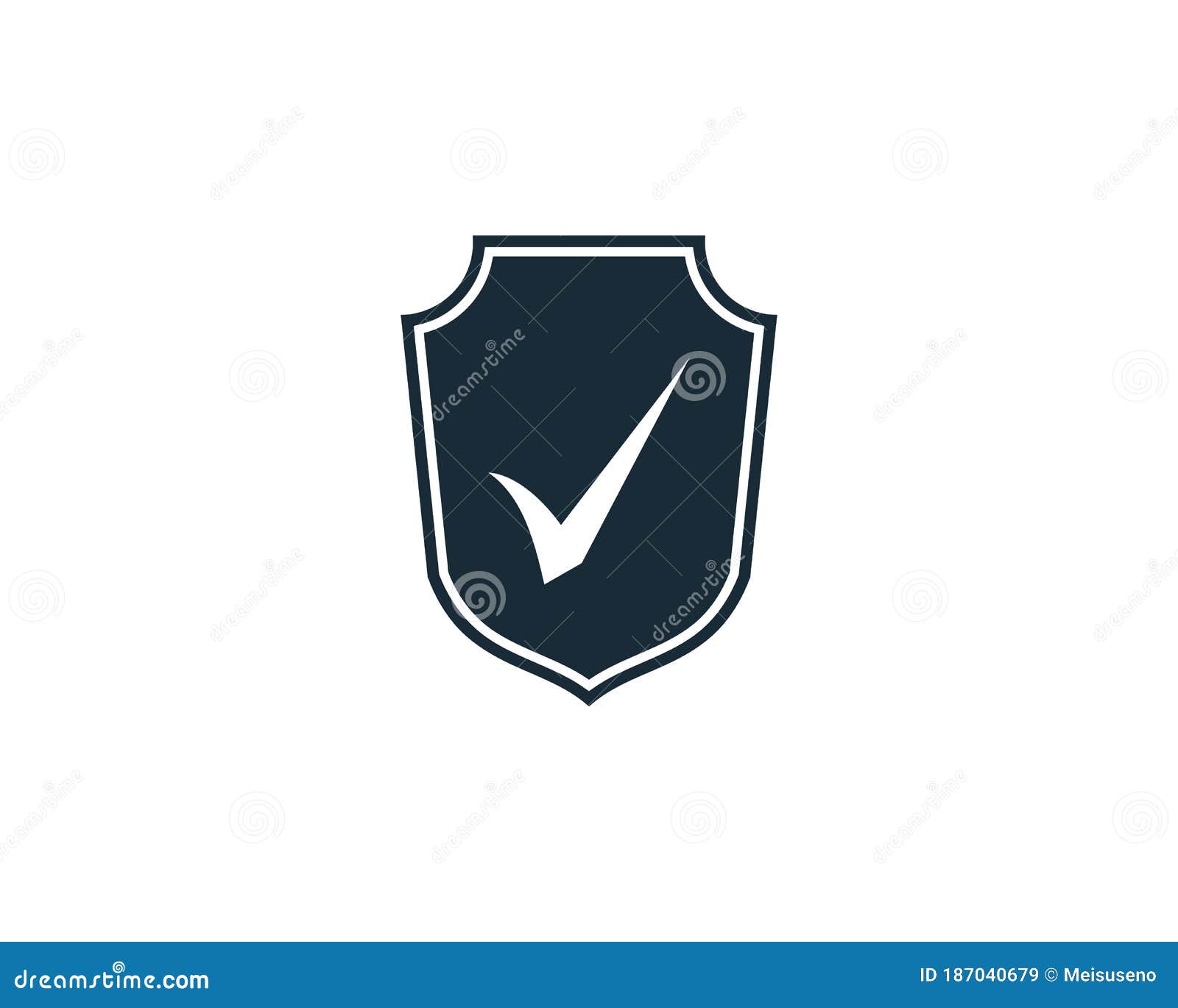 Shield Check Mark Icon Vector Logo Template Illustration Design Stock ...