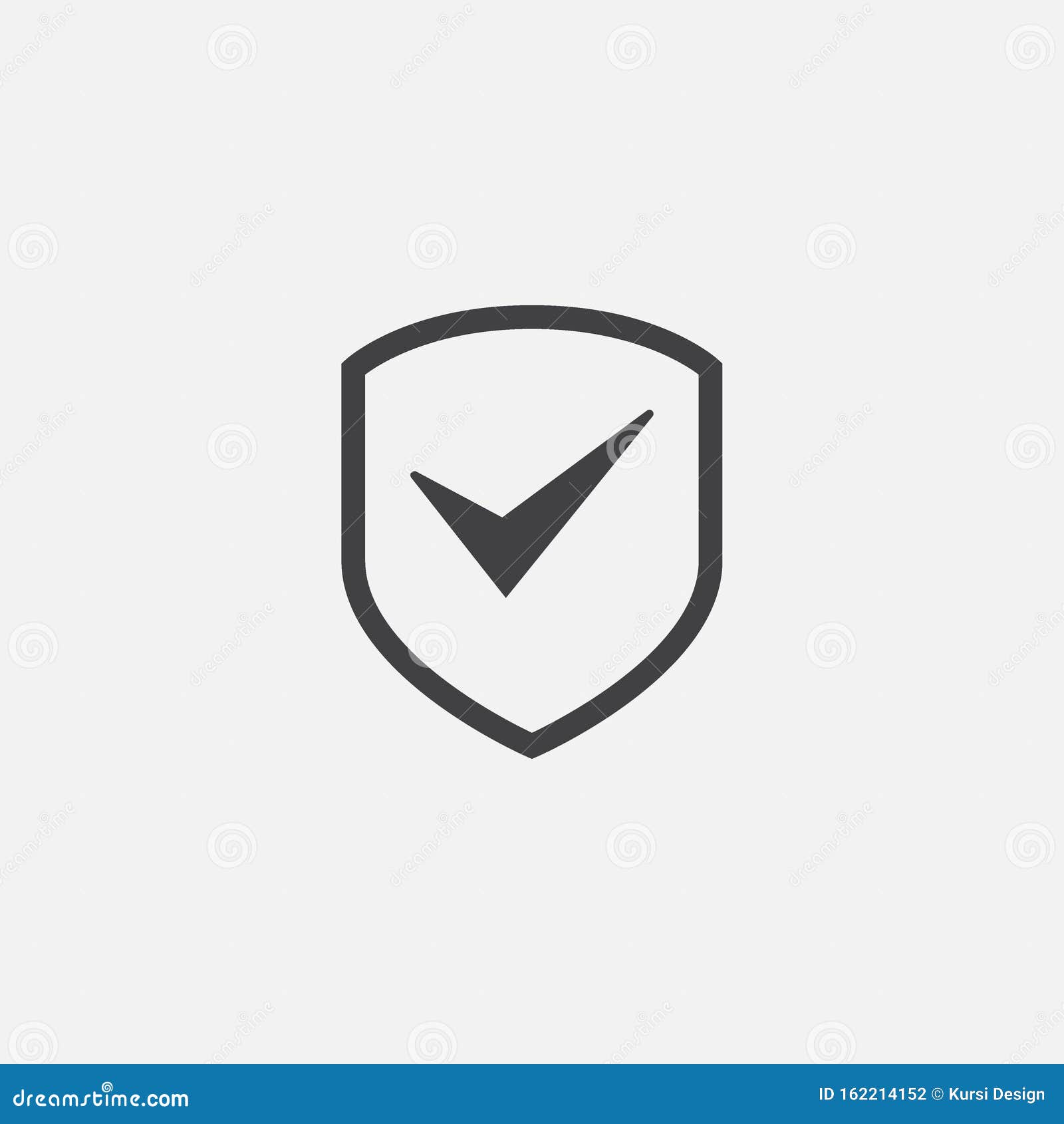 Shield with Check Mark Icon Vector Logo Template, Protect Logo Stock ...