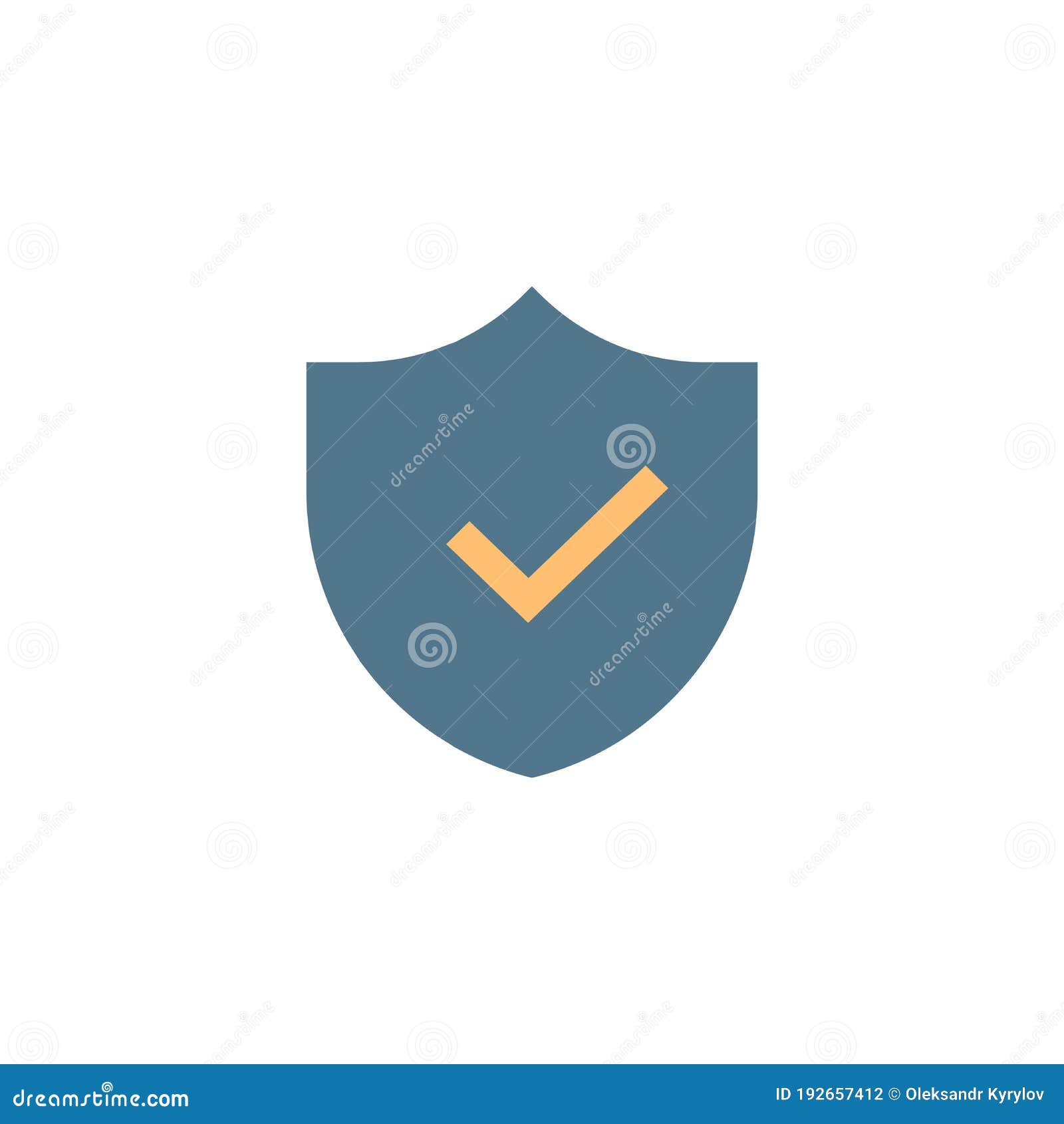 Shield and Check Mark Icon Vector Logo Template. Security or Protection ...
