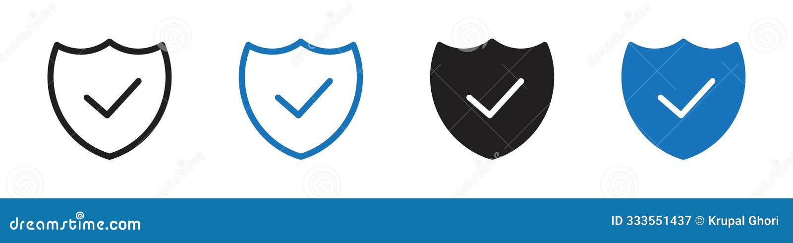 Shield With Check Mark Icon Set On Black Circle. Defense, Security With ...