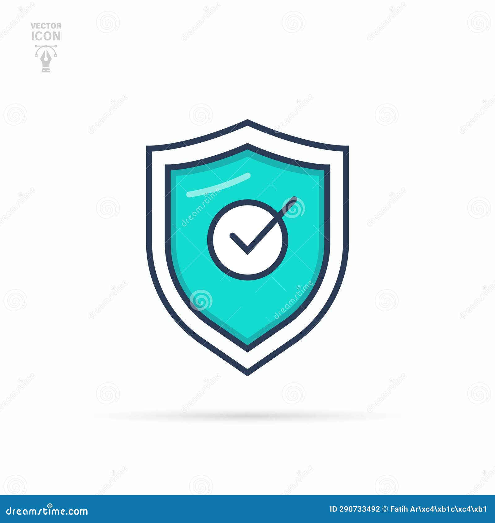 Shield Check Mark Logo Icon. Approved and Reliable Product Concept ...