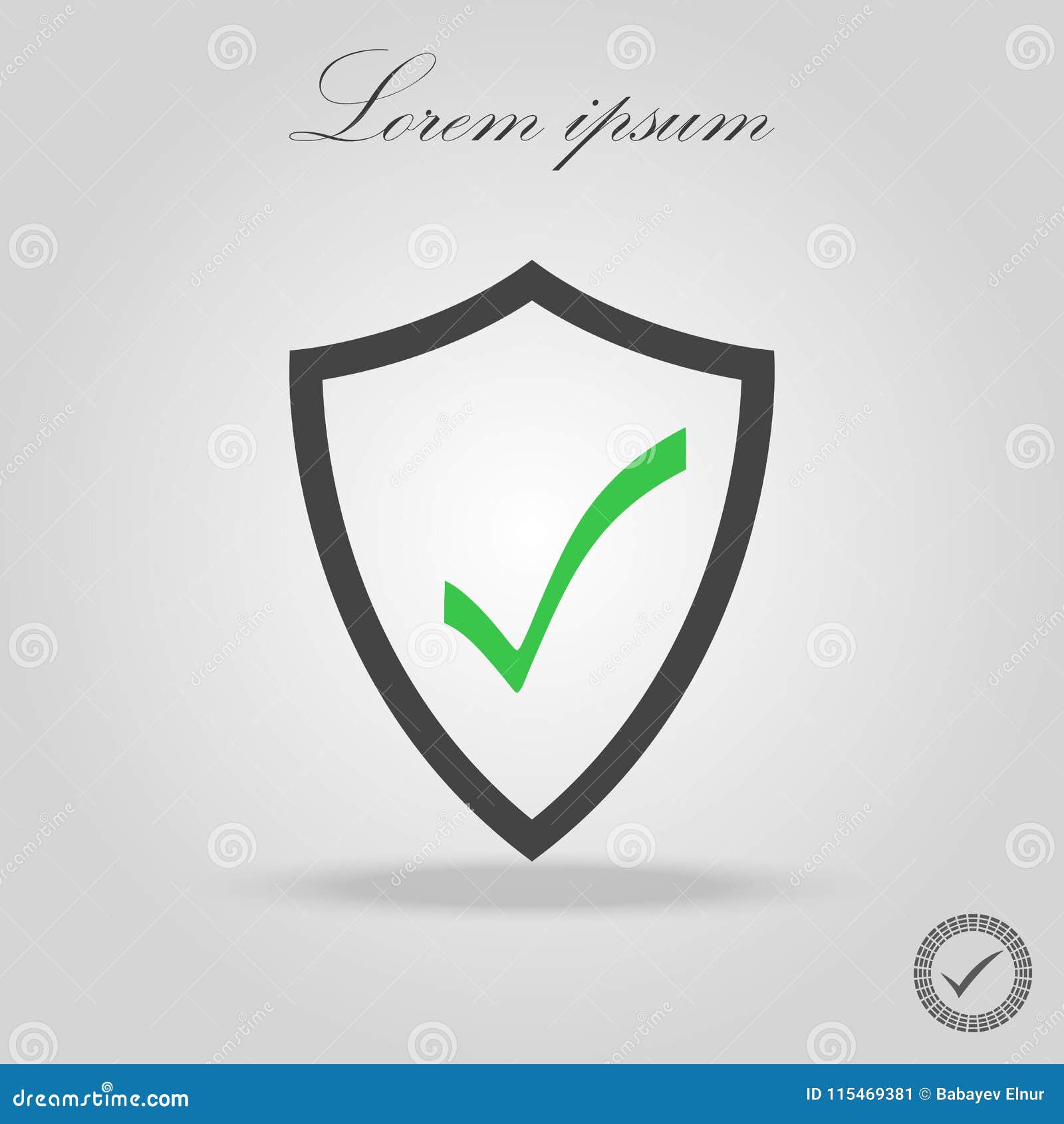 Shield Check Mark Logo Icon Design Template Elements Stock Vector ...