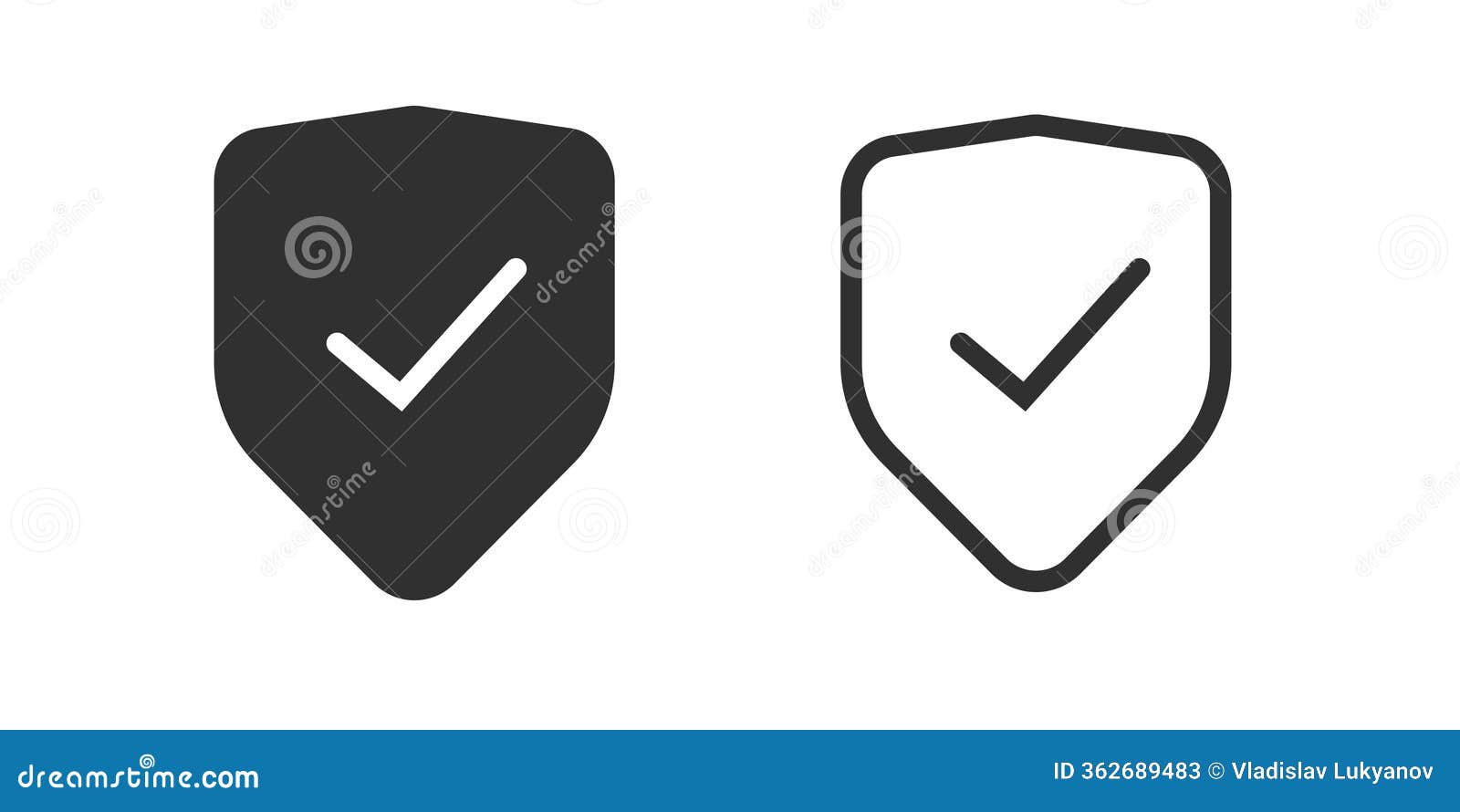 Shield Check Mark Protection Guarantee Icon Simple Vector Line Stroke ...