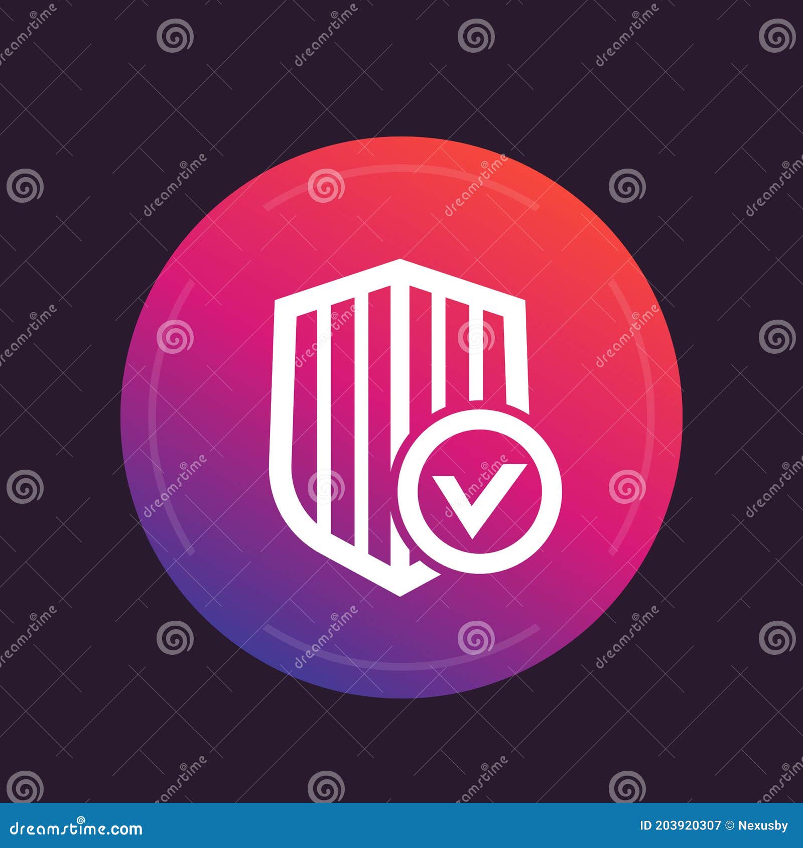 Shield with Check Mark, Secure, Security Icon Stock Vector ...