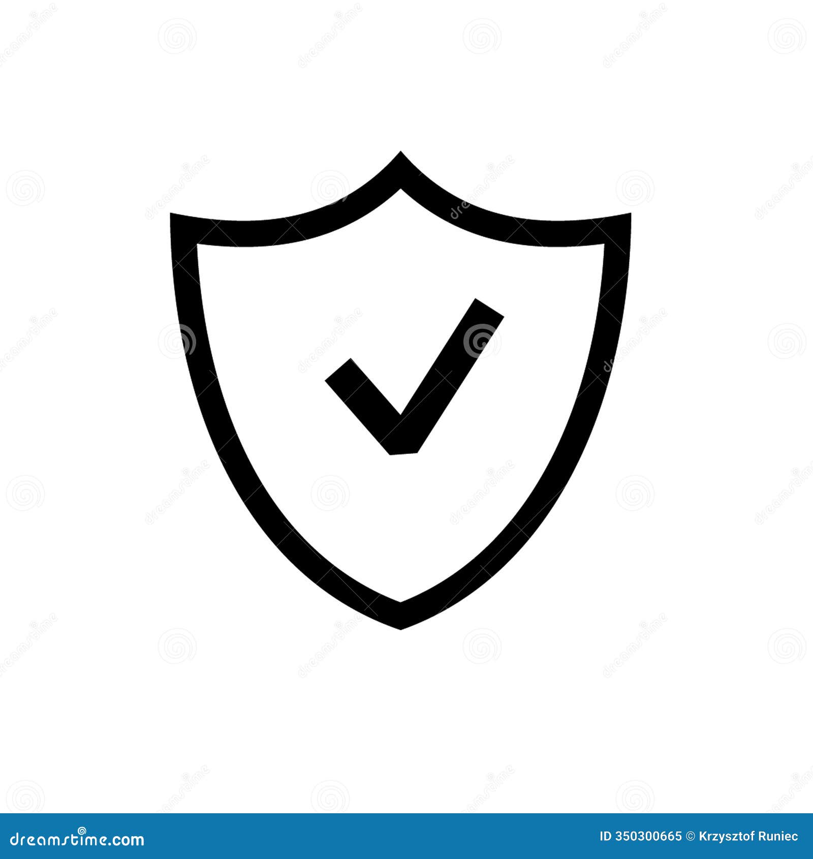 Shield with a Check Mark, a Symbol of Protection Stock Illustration ...