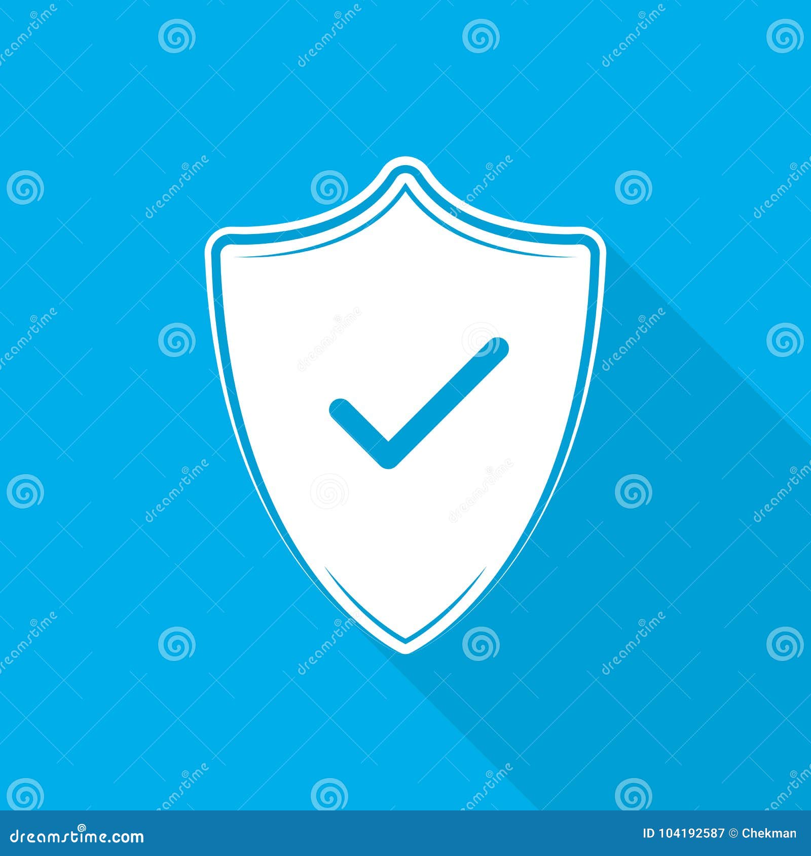 Shield with Check Mark. Vector Illustration. Stock Illustration ...