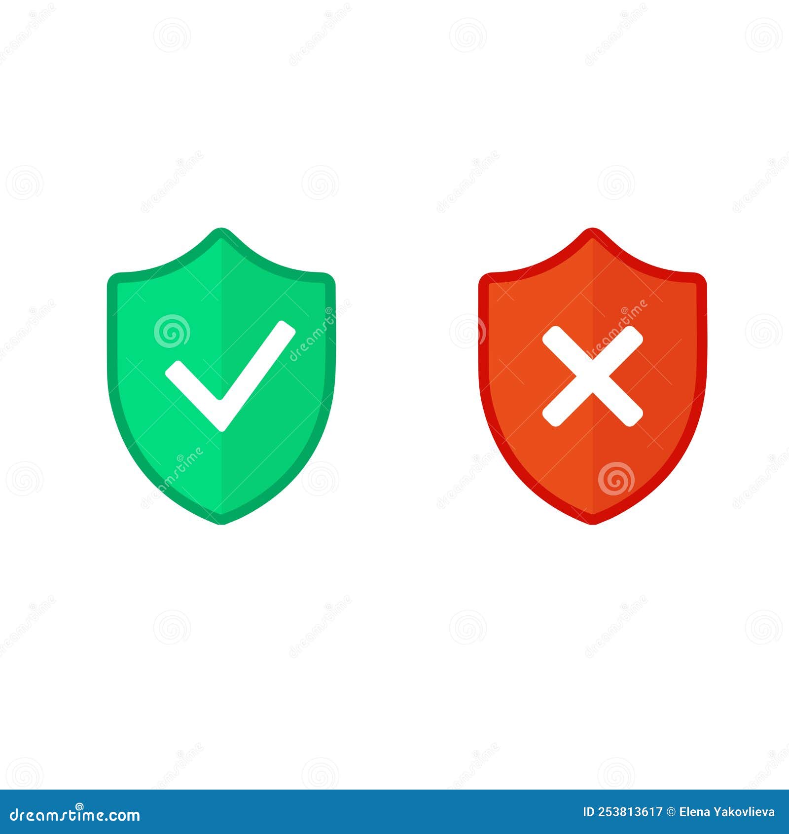 Shield Check. Security Icon. Vector Illustration Stock Vector ...