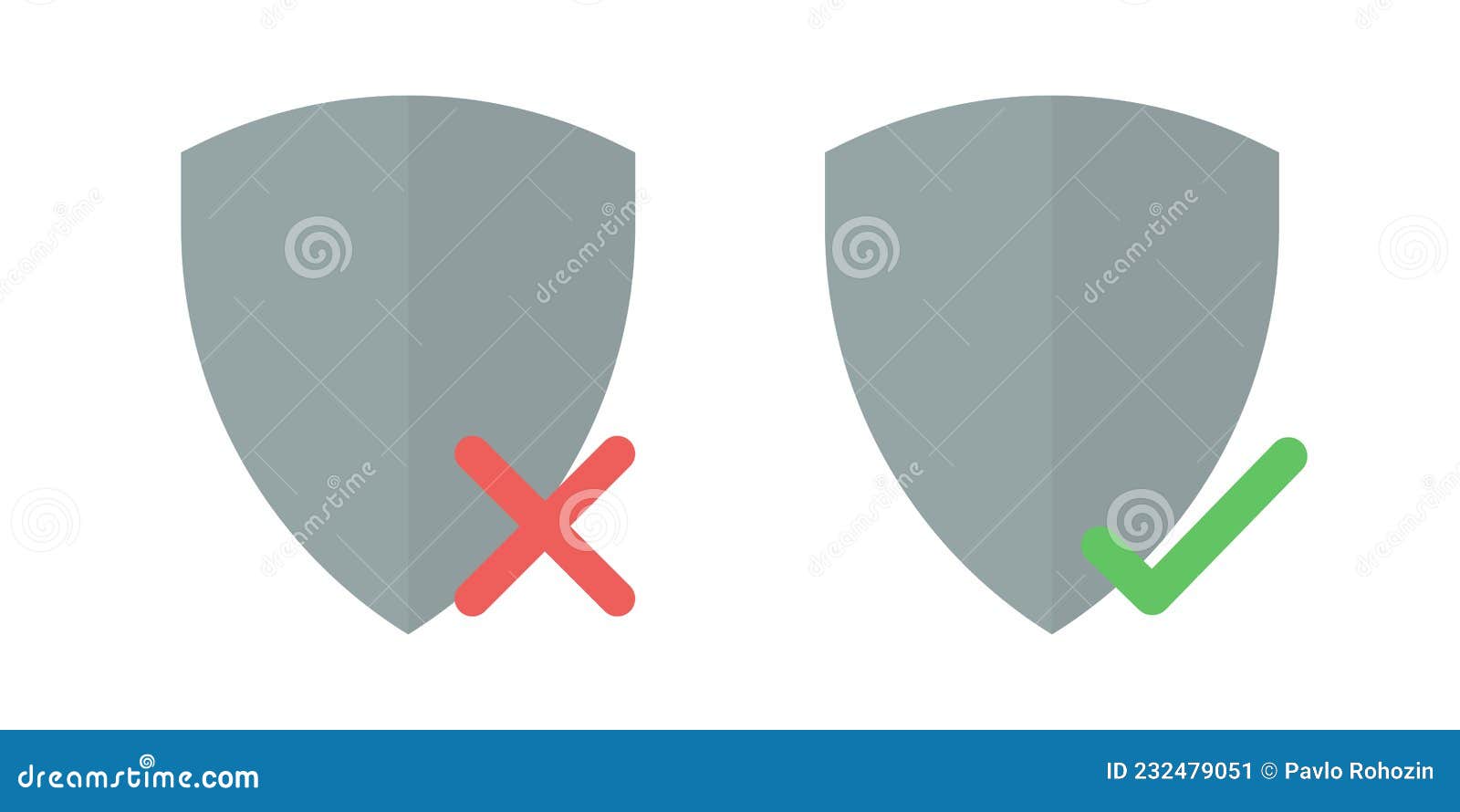 Checkmark And Crossmark Vector Illustration | CartoonDealer.com #185678160