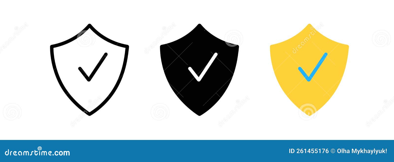 Shield with Checkmark Icon Style is a Flat Shield Valid Grey Symbol ...