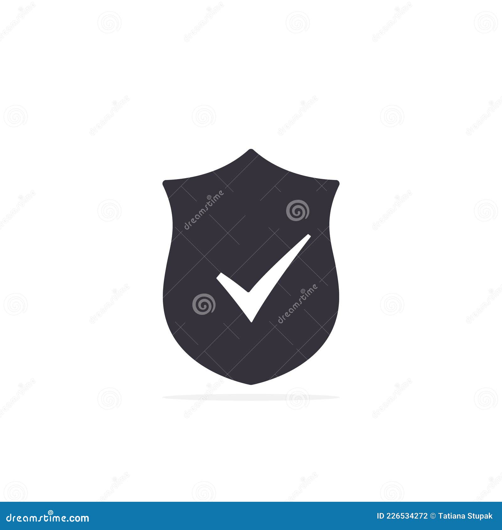 Shield with Checkmark Symbol Vector Isolated Flat Icon Stock Vector ...
