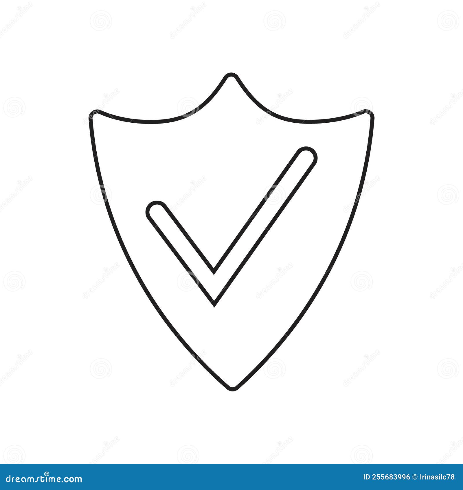 Shield with Checkmark Vector Icon Stock Vector - Illustration of ...
