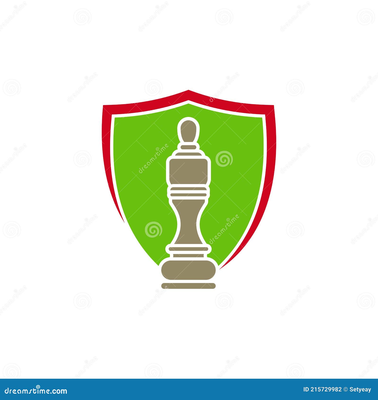 Shield Chess Logo Design Vector Illustration, Creative Chess Logo ...