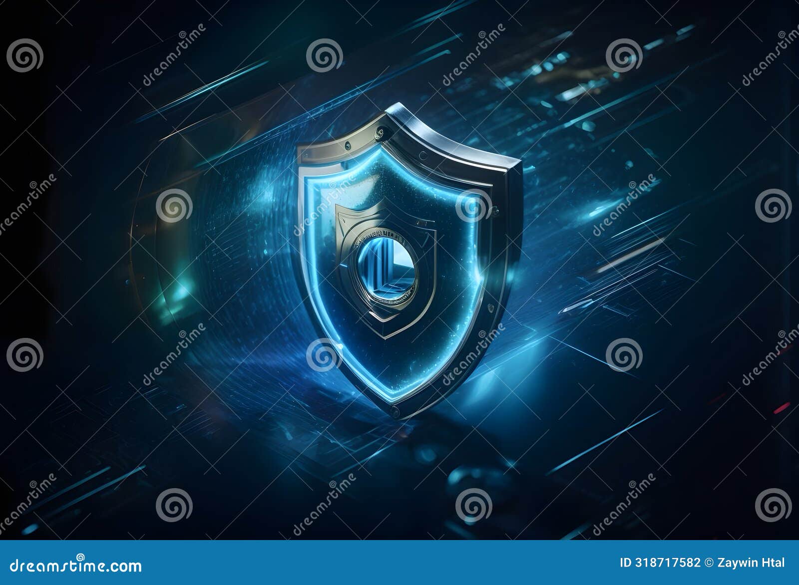 Shield with Circuit Pattern. Concept of Data Security, Cybersecurity ...