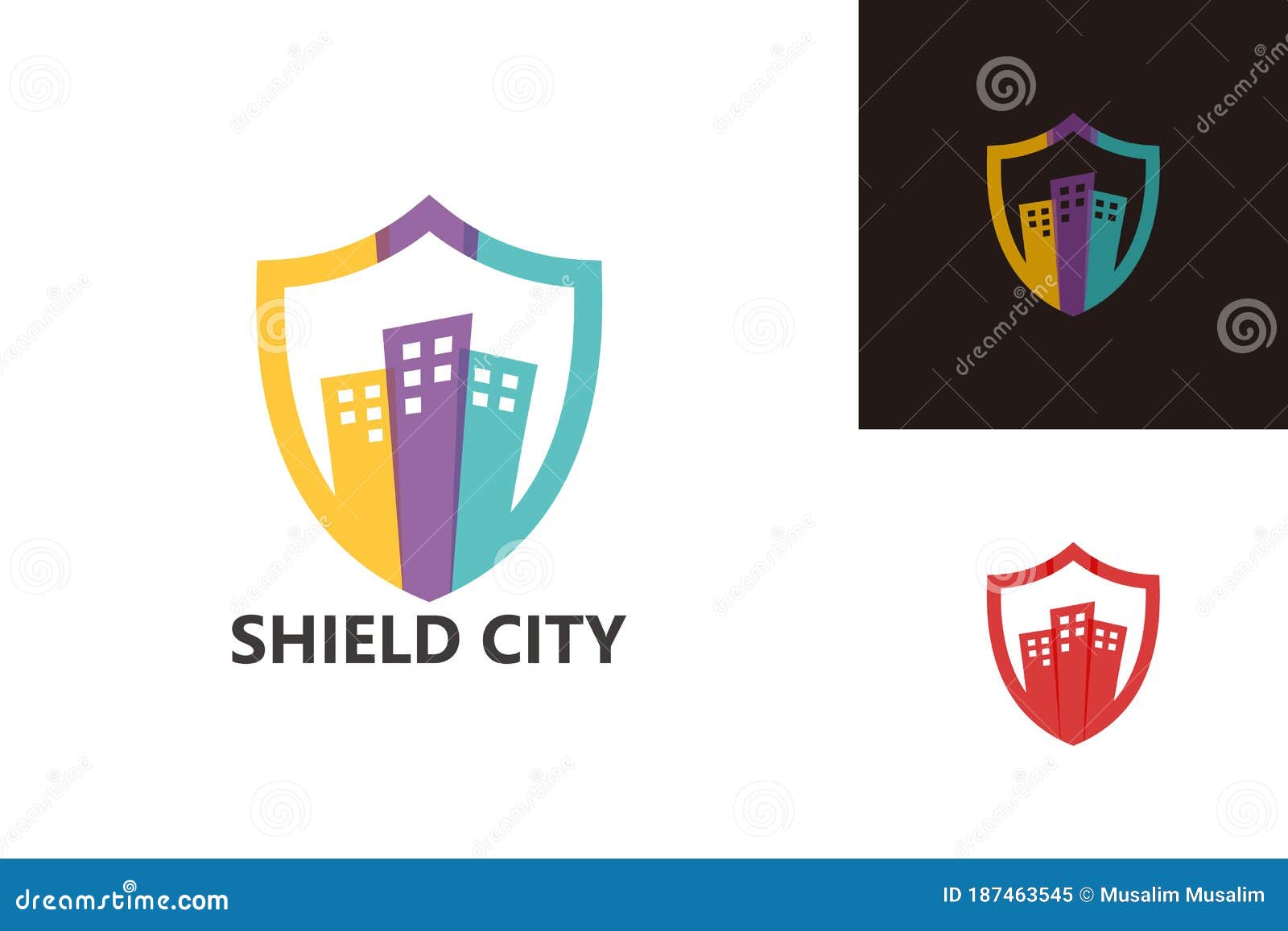 Shield City Logo Template Design Vector, Emblem, Design Concept ...