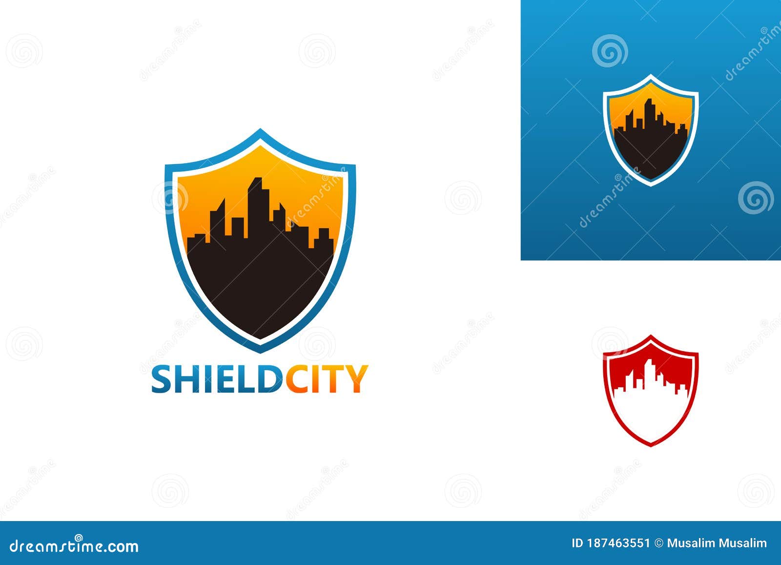 Shield City Logo Template Design Vector, Emblem, Design Concept ...