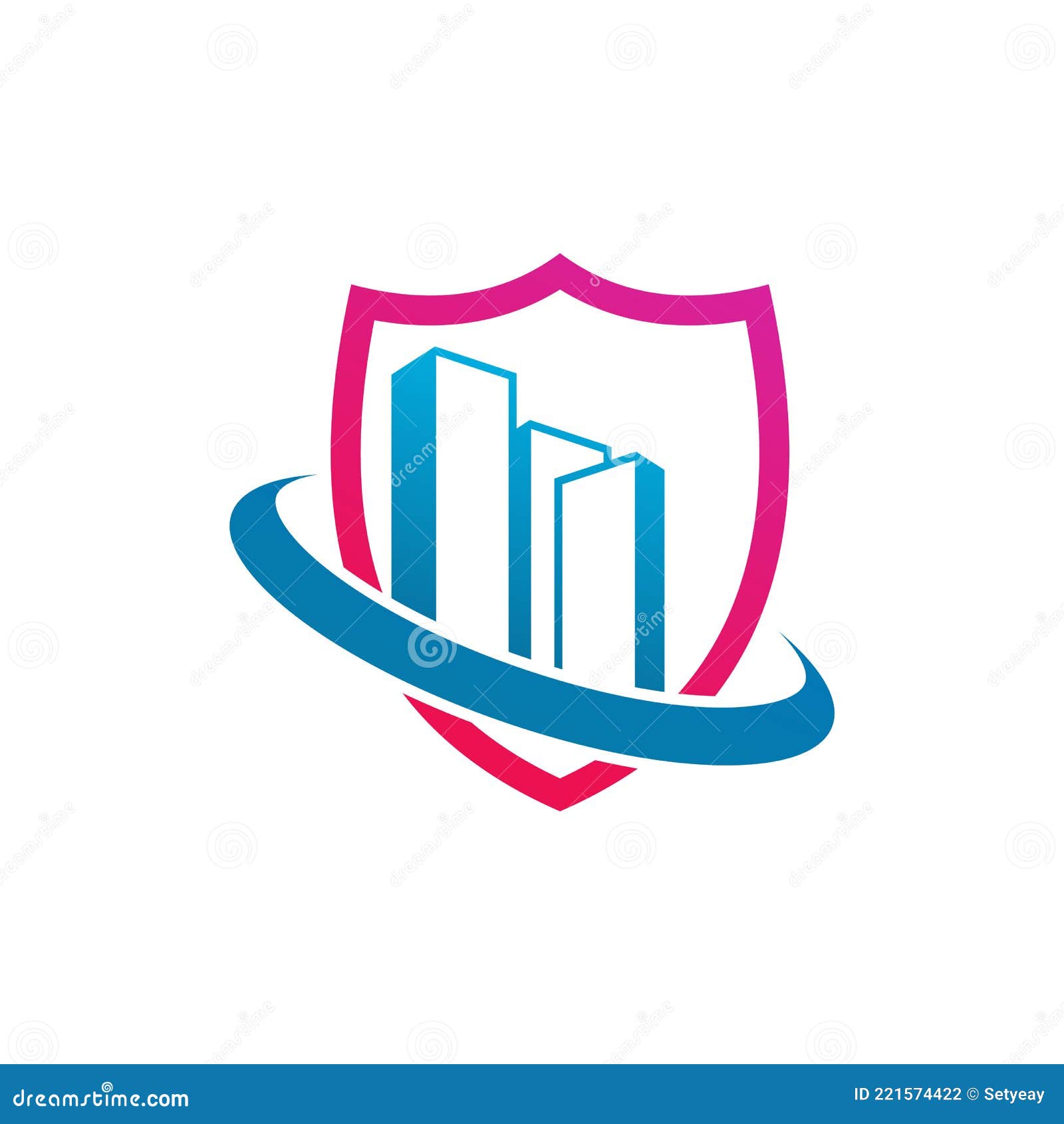 Shield City Logo Vector Template, Creative Building Logo Design ...