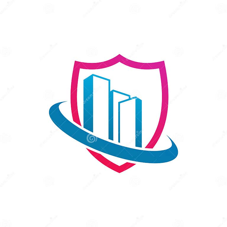 Shield City Logo Vector Template, Creative Building Logo Design ...