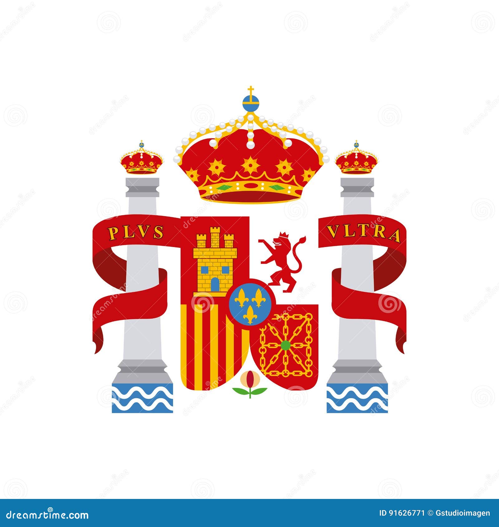 Shield Classic Icon of Spanish Culture Stock Vector - Illustration of ...