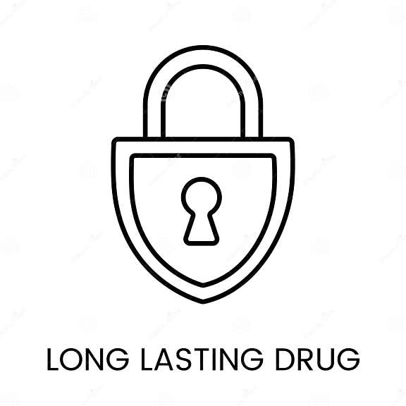 A Shield and Clock Icon in Vector, Representing Long-lasting Drug ...