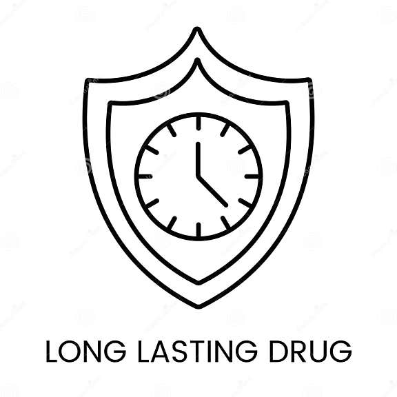 A Shield with a Clock Inside, Symbolizing Protected and Long Lasting ...