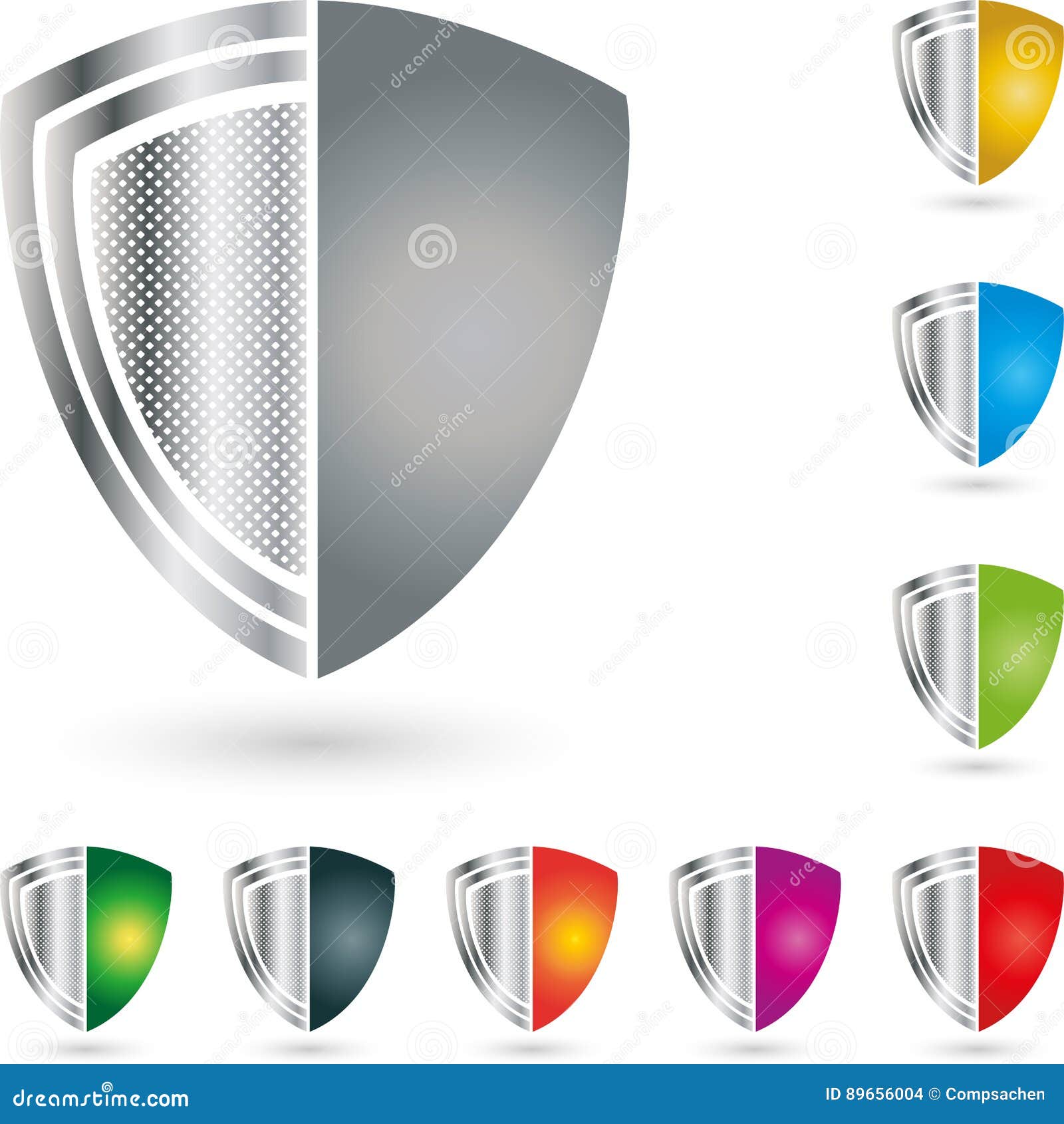 Shield, Coat of Arms, Collection, Security and Shield Logo Stock Vector ...