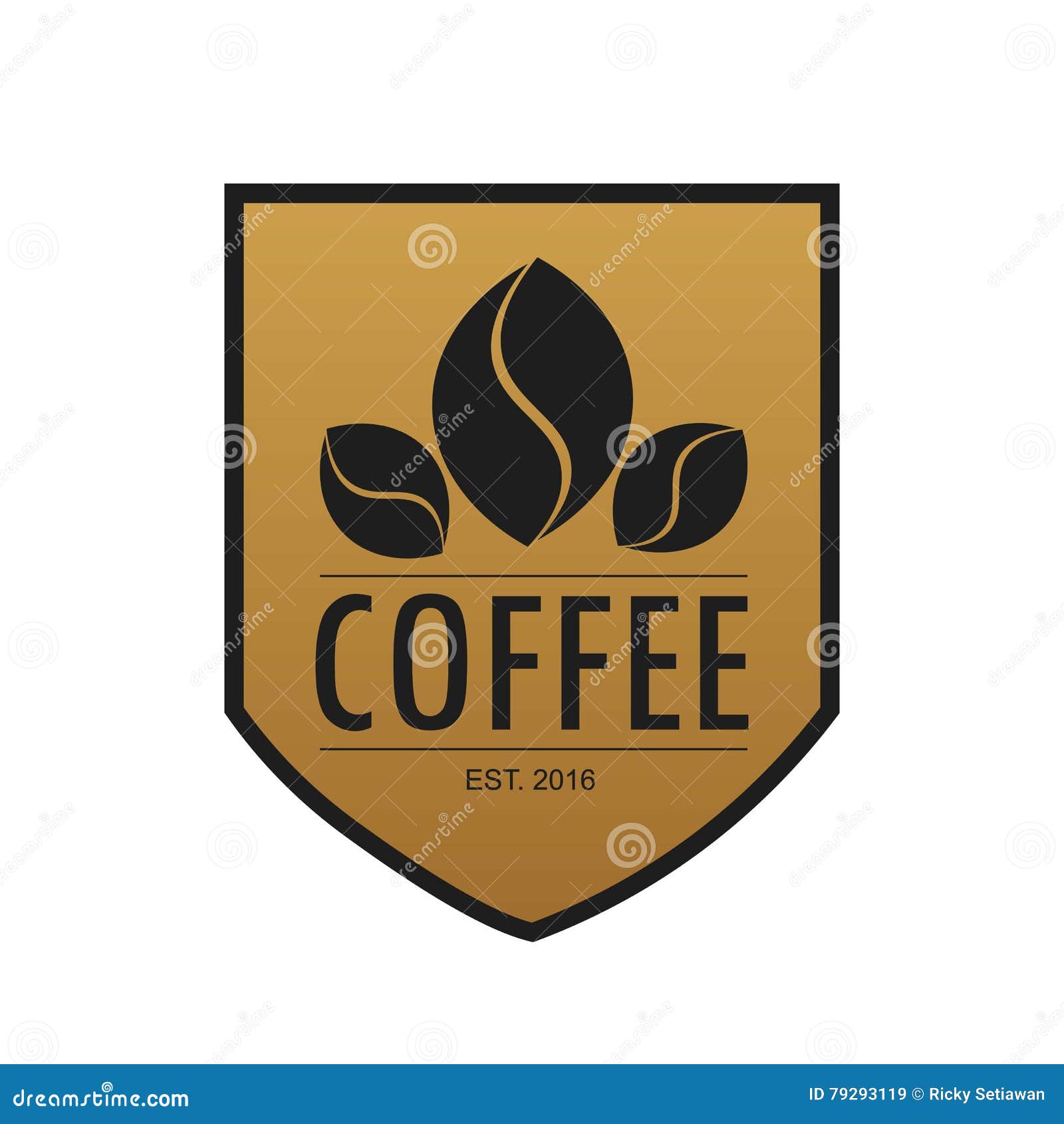Shield Coffee Logo Template Stock Illustration - Illustration of ...
