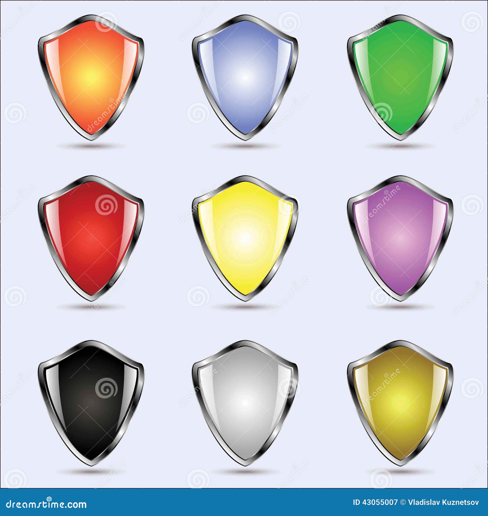 Shield stock vector. Illustration of objects, elements - 43055007