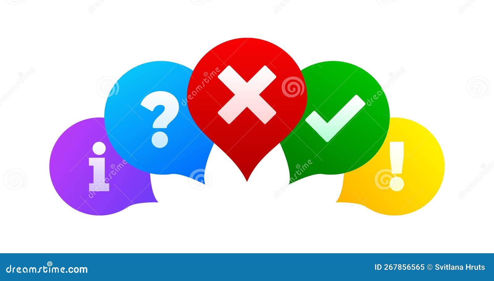 Shield Collection of Check Mark, Cross, Question Mark, Exclamation ...