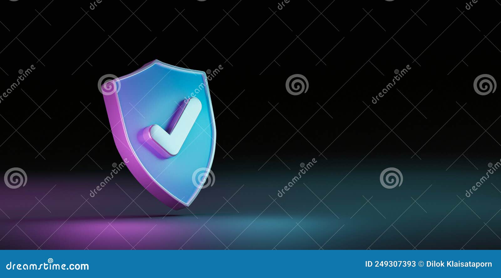 Shield with Correct or Tick Mark for Firewall and Antivirus Protection ...